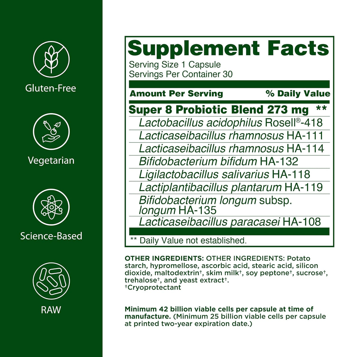 42 billion CFU probiotics for women