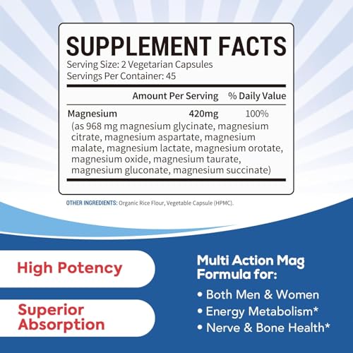 420mg elemental magnesium per serving