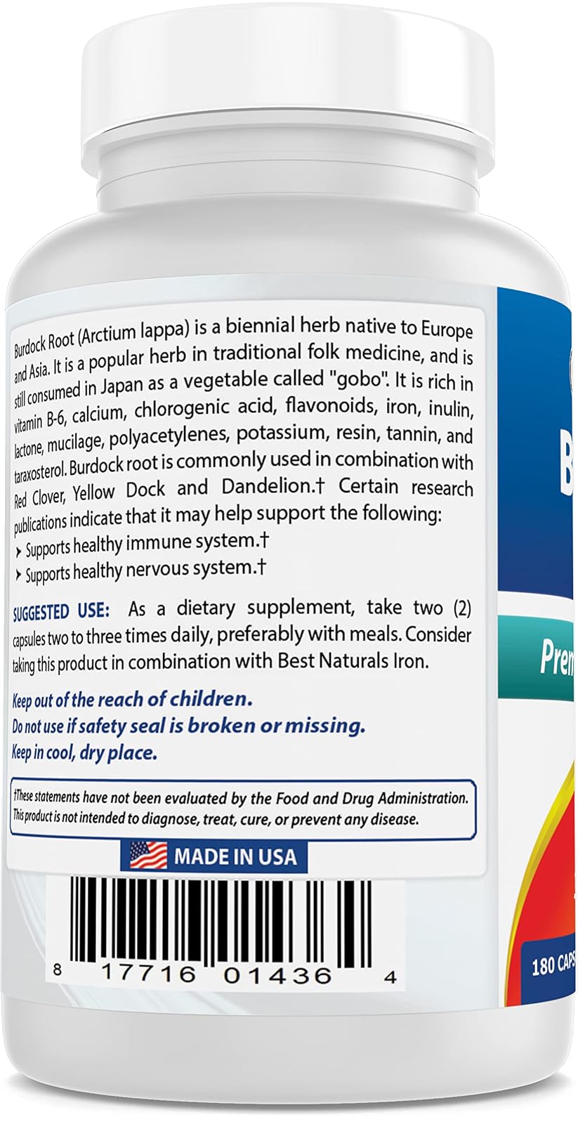 425 mg burdock root dosage