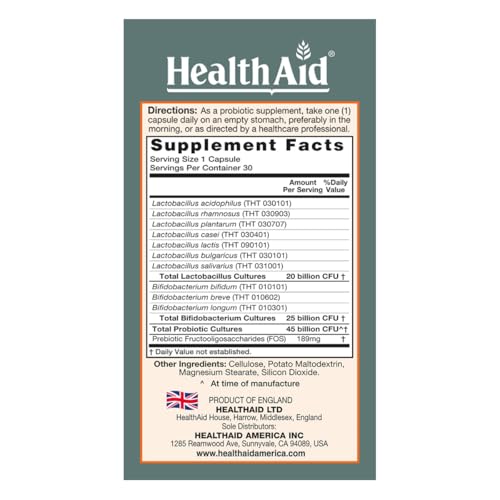 45 billion CFU probiotic capsules