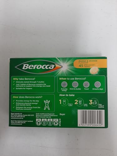 45 count Berocca Energy effervescent tablets
