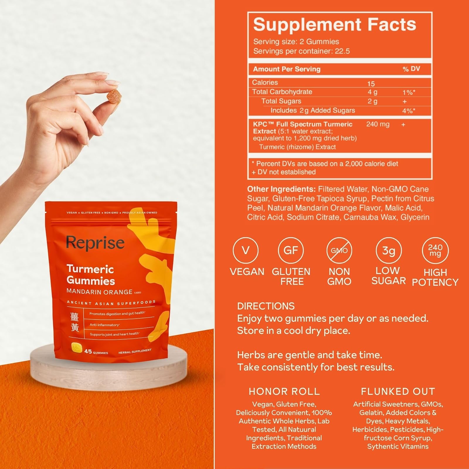 45 count turmeric gummies for convenience