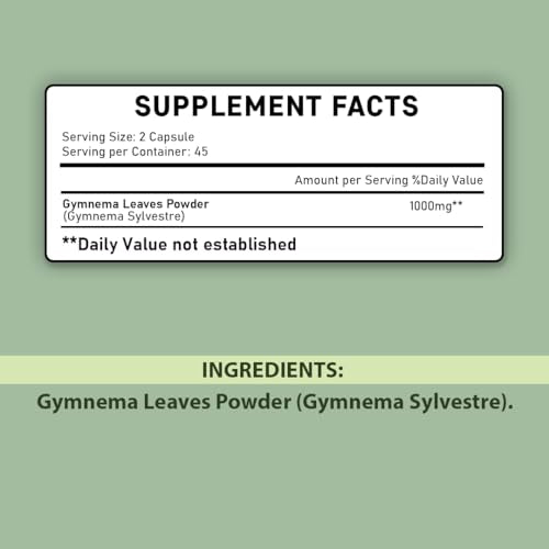 45-day supply of gymnema tablets