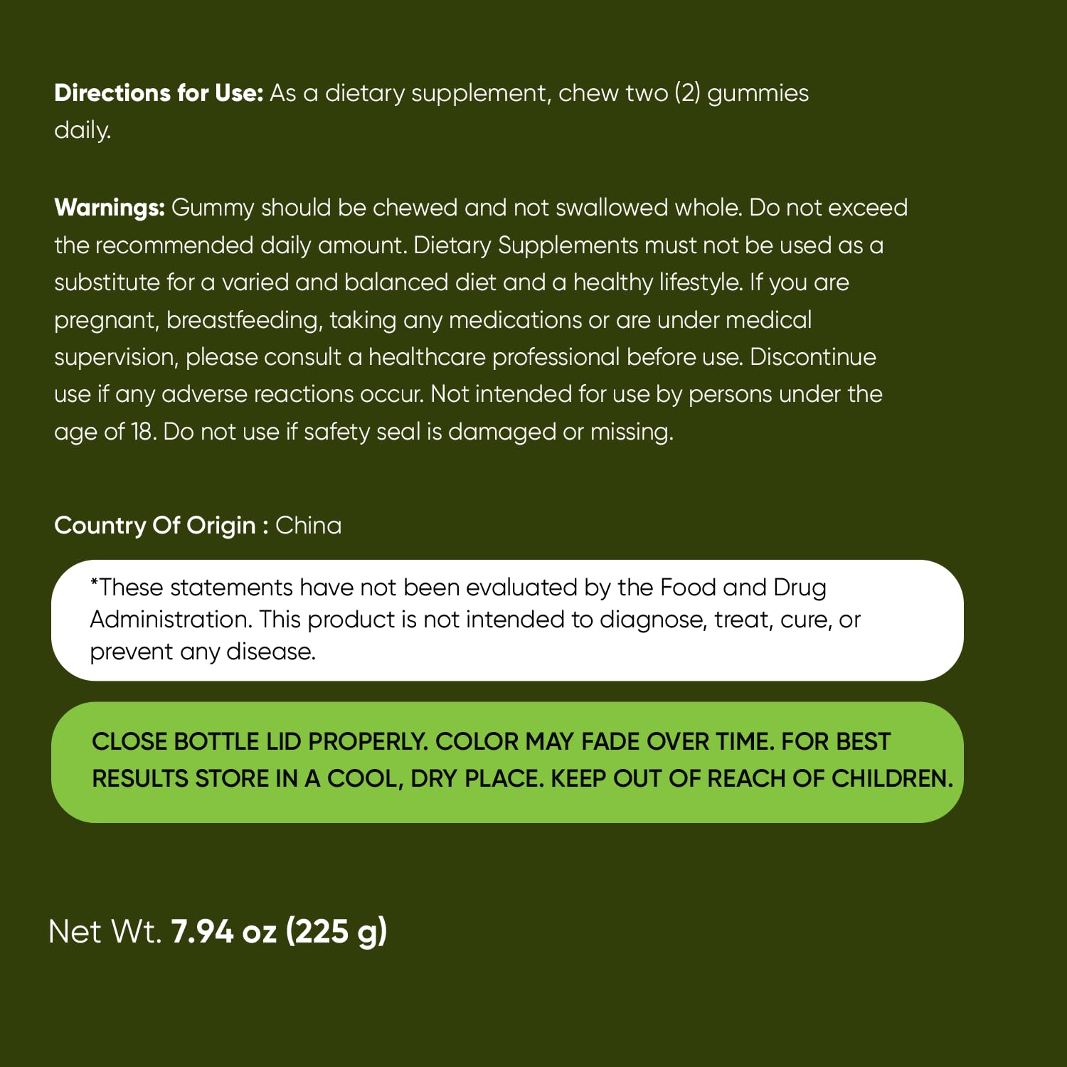 45-day supply of super greens gummies