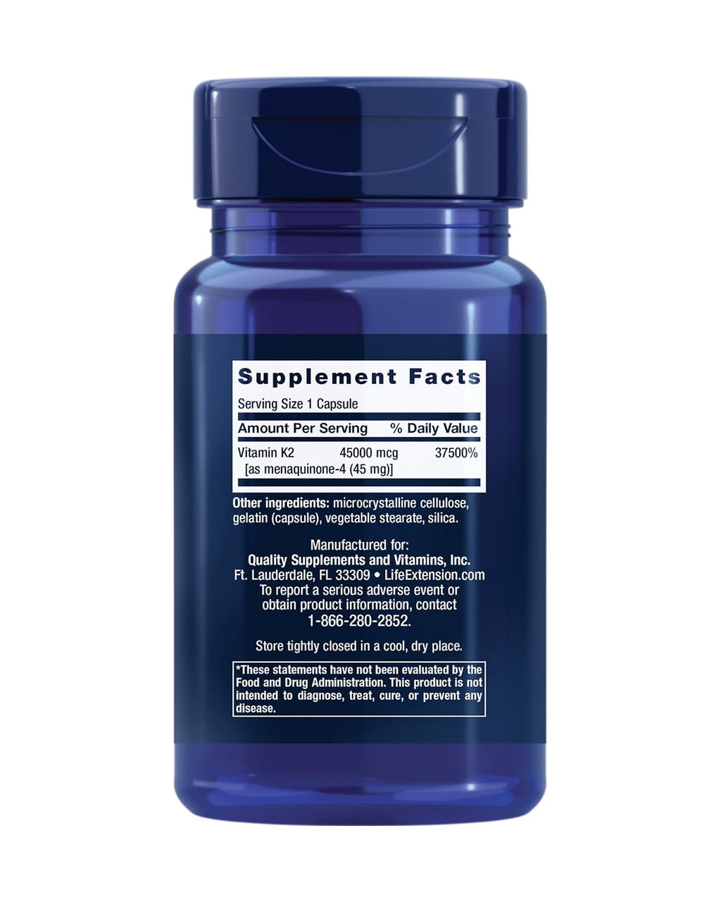 45 mg vitamin K2 capsules