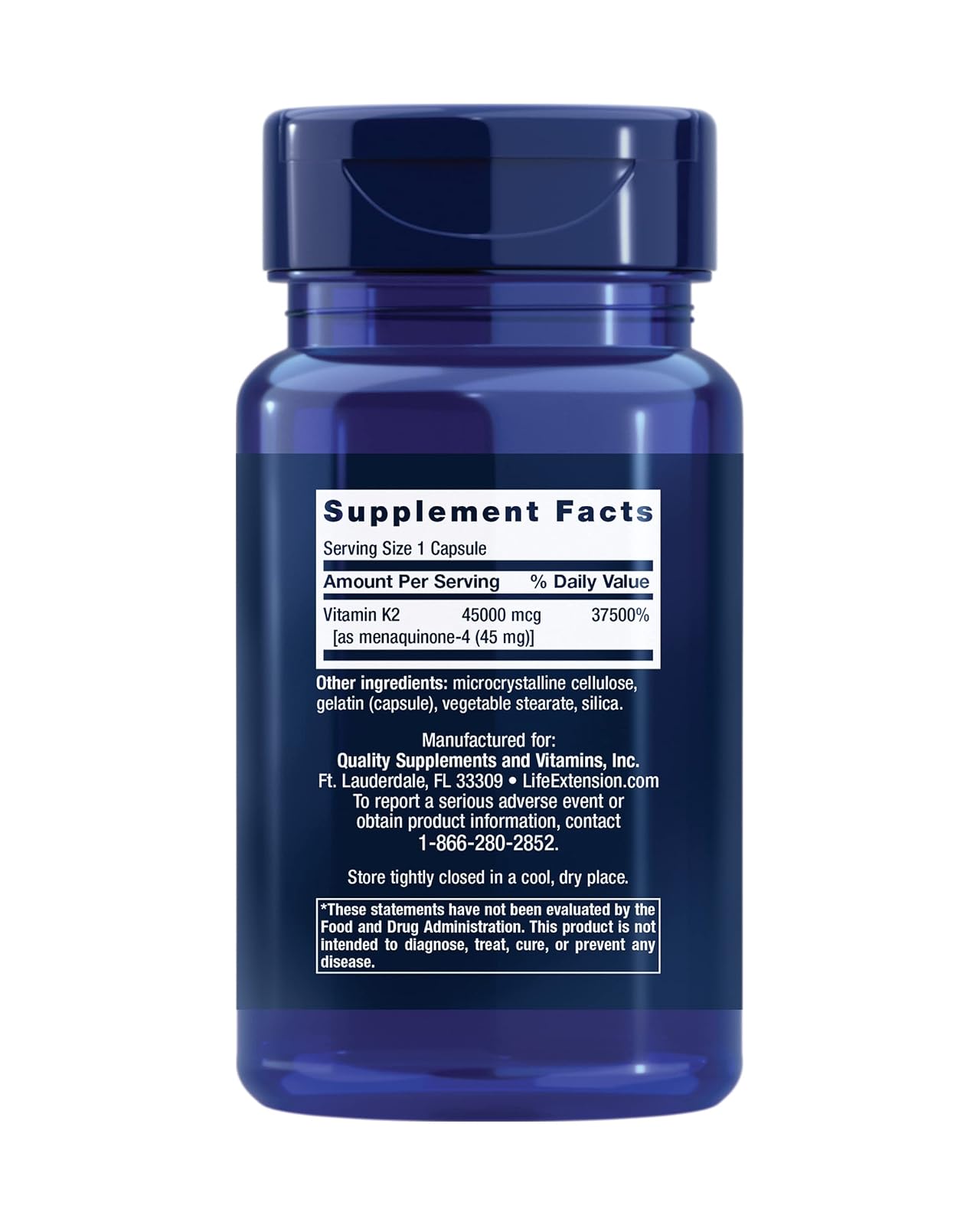 45 mg vitamin K2 capsules