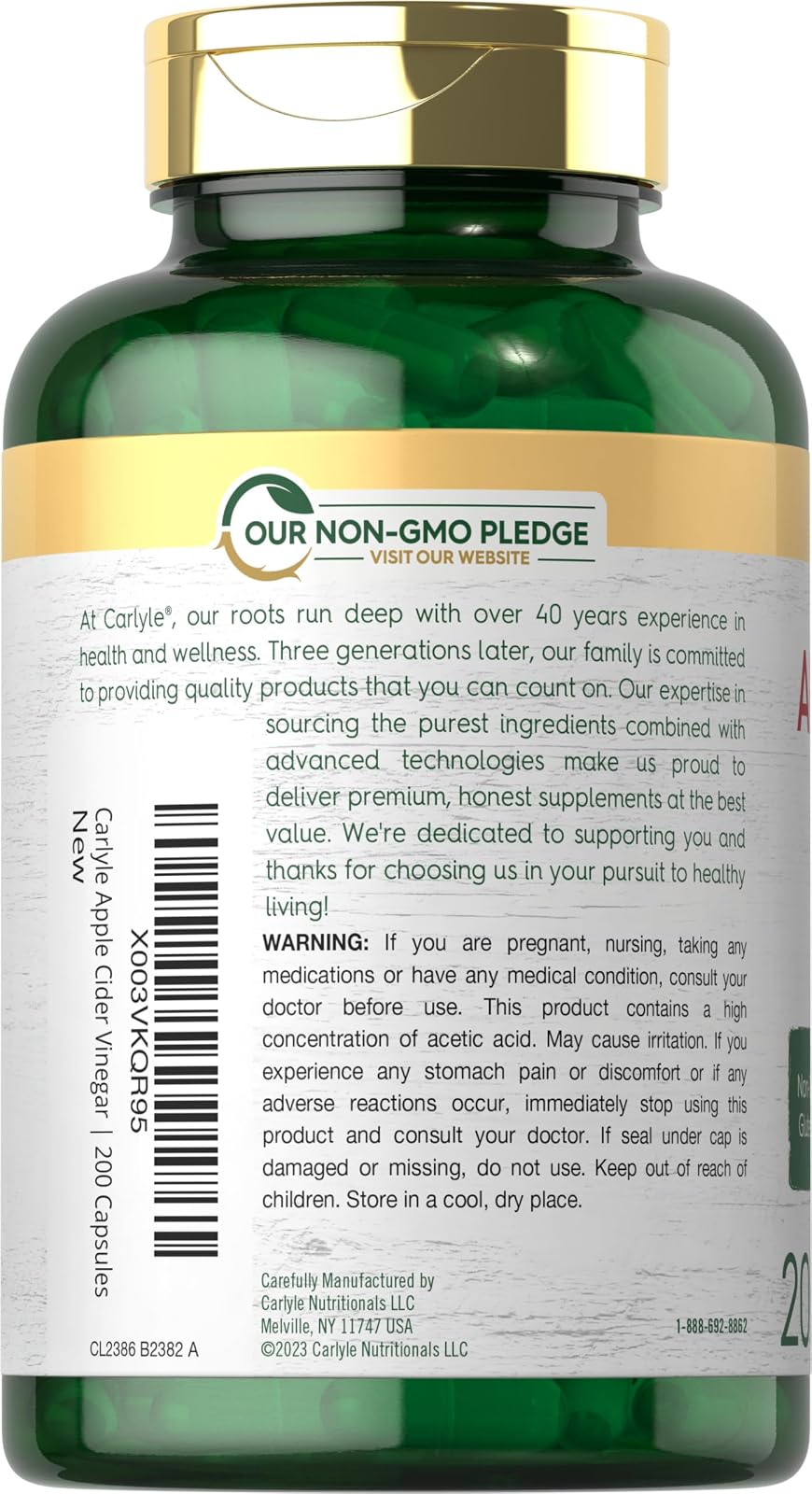 450 mg apple cider vinegar supplement