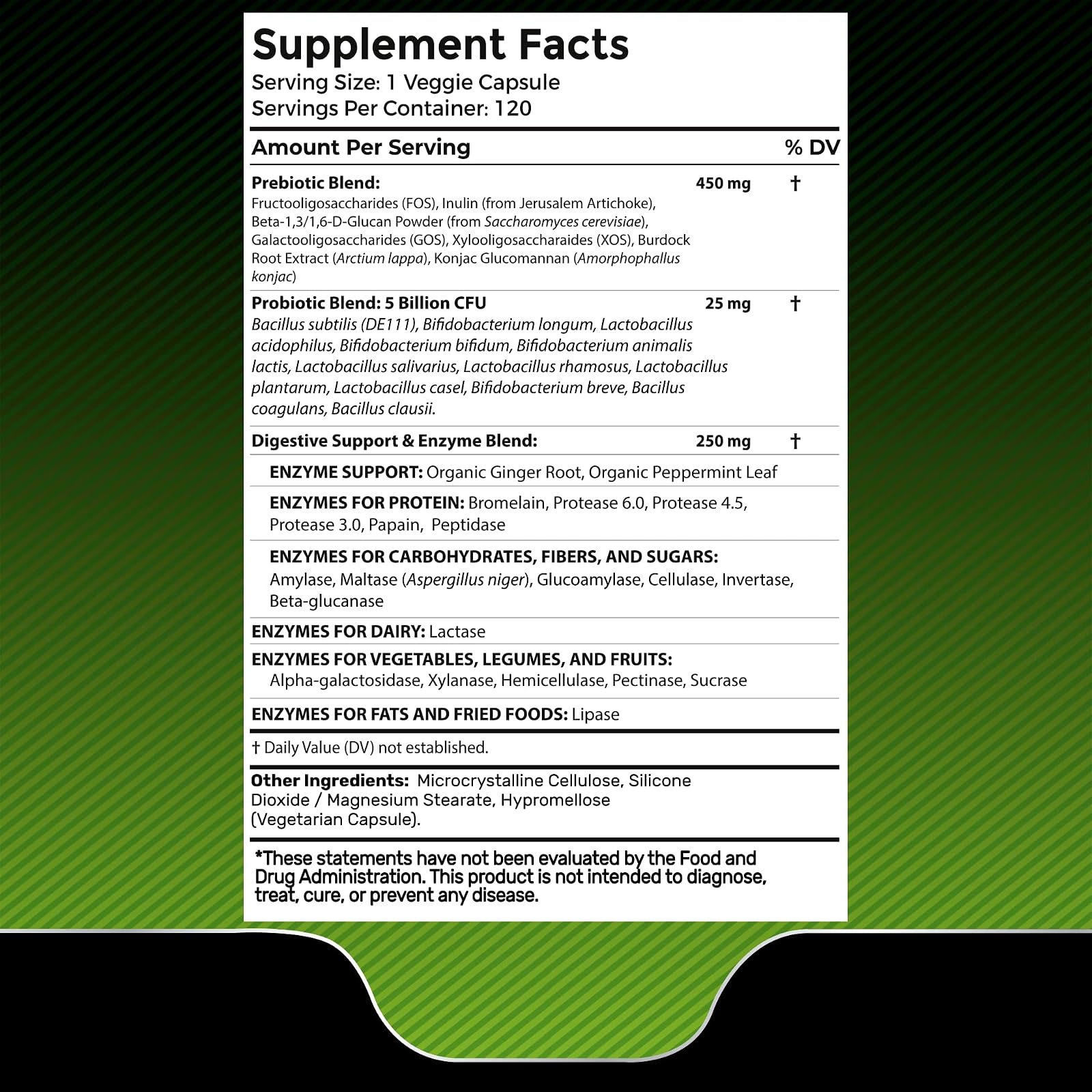 450 mg digestive enzymes for gut health