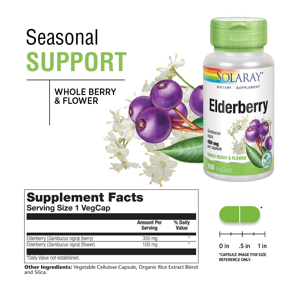 450 mg elderberry for seasonal wellness