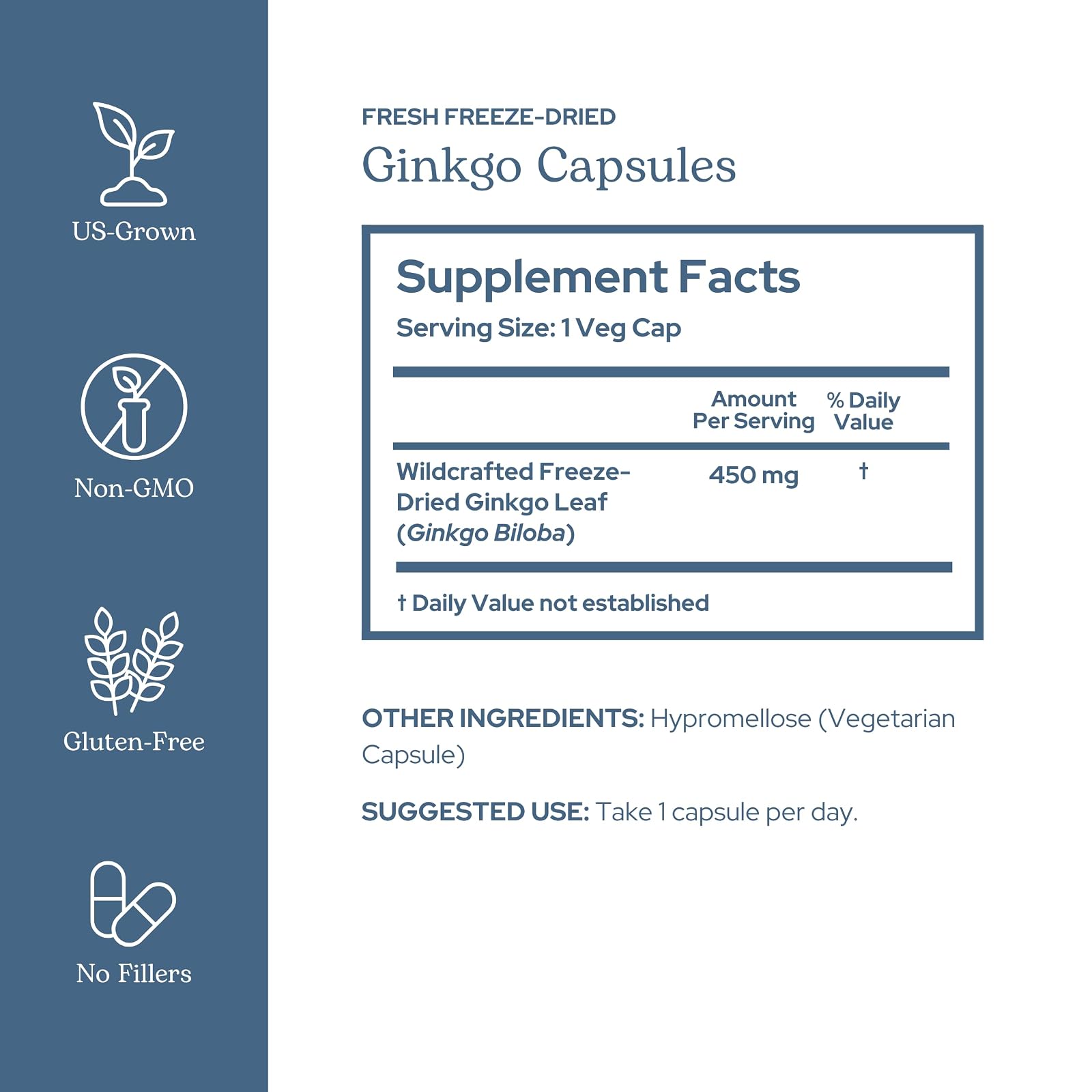 450 mg Ginkgo Biloba for memory