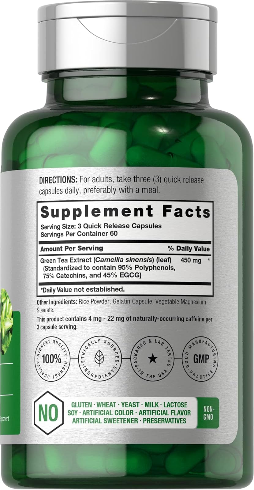 450 mg green tea extract benefits