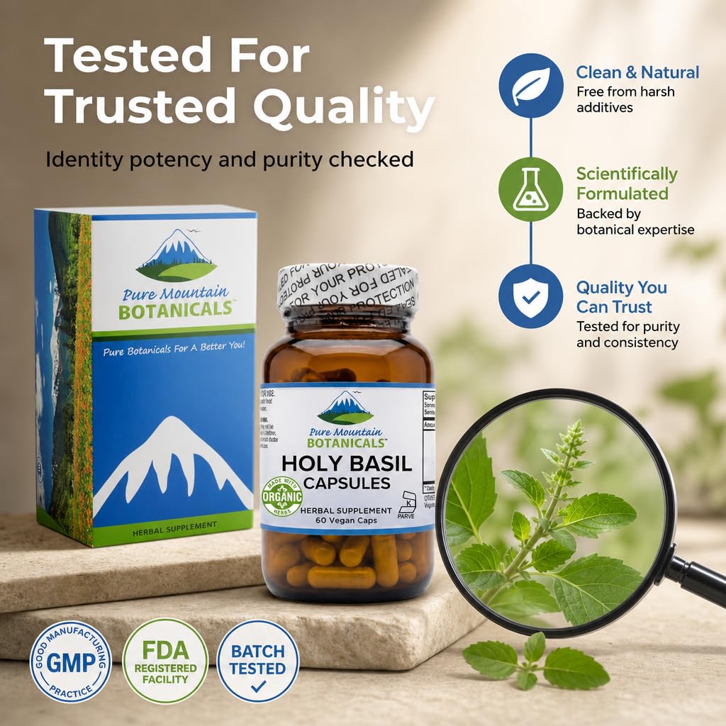 450 mg Holy Basil for wellness