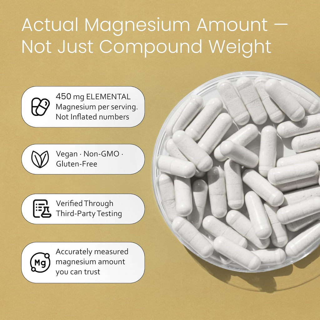 450 mg magnesium bisglycinate supplement
