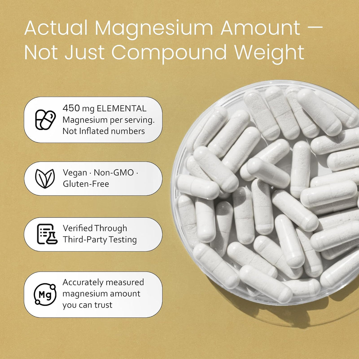 450 mg magnesium bisglycinate supplement