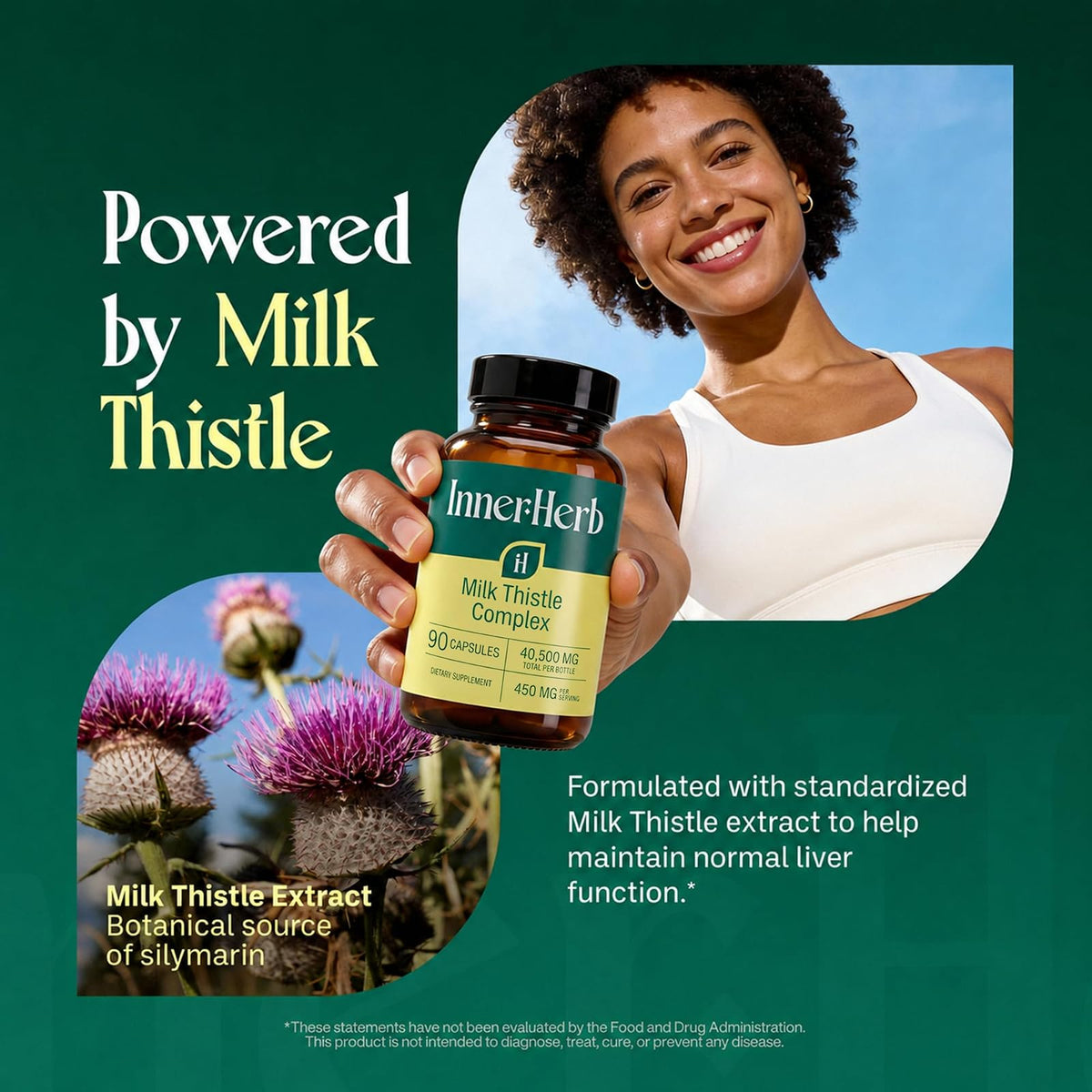 450 mg Milk Thistle supplement