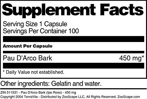 450 mg Pau D'Arco dosage