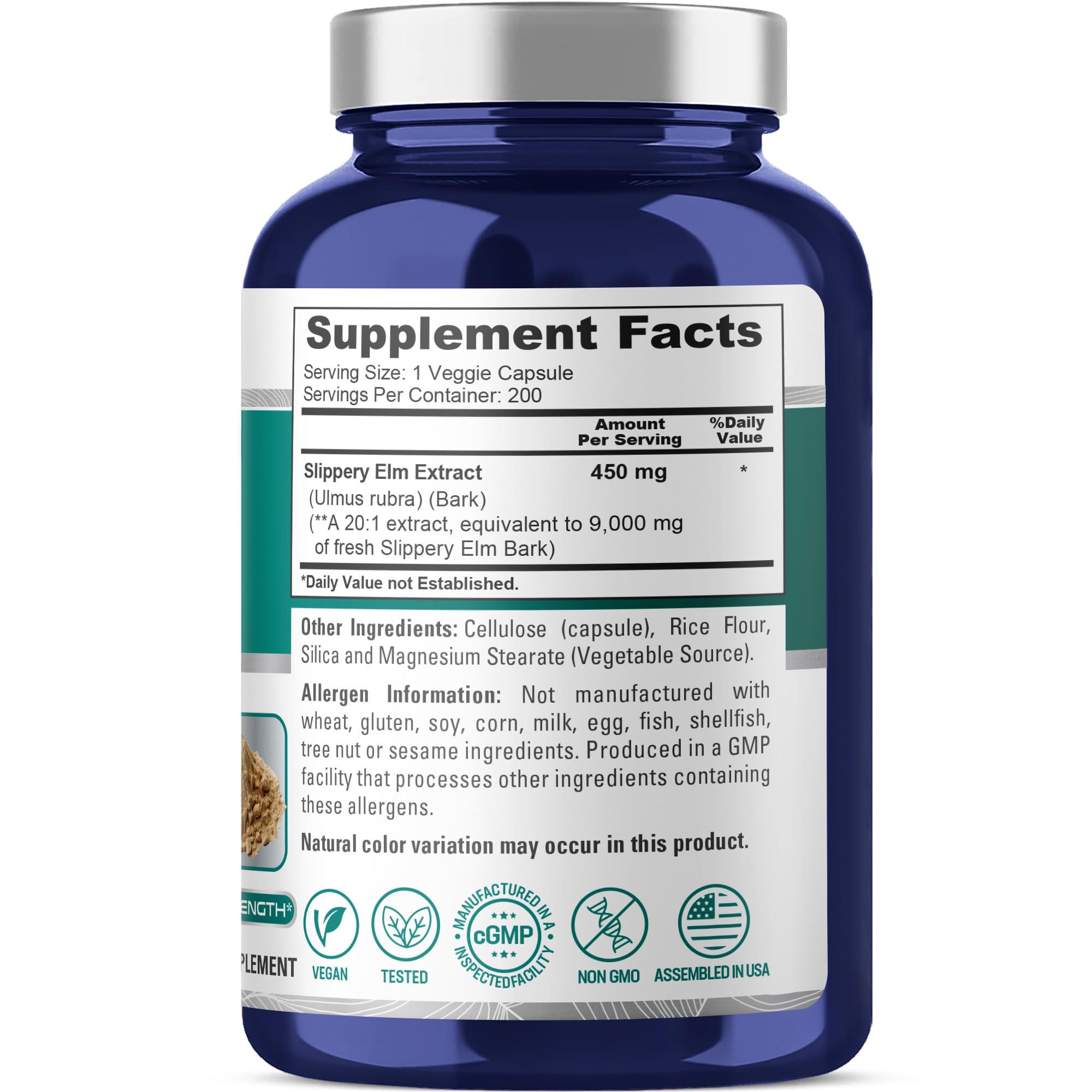 450 mg slippery elm health benefits