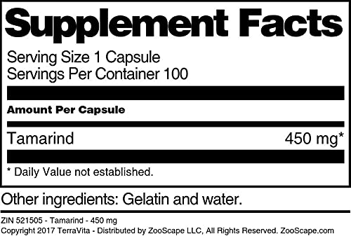 450 mg Tamarind capsules for wellness