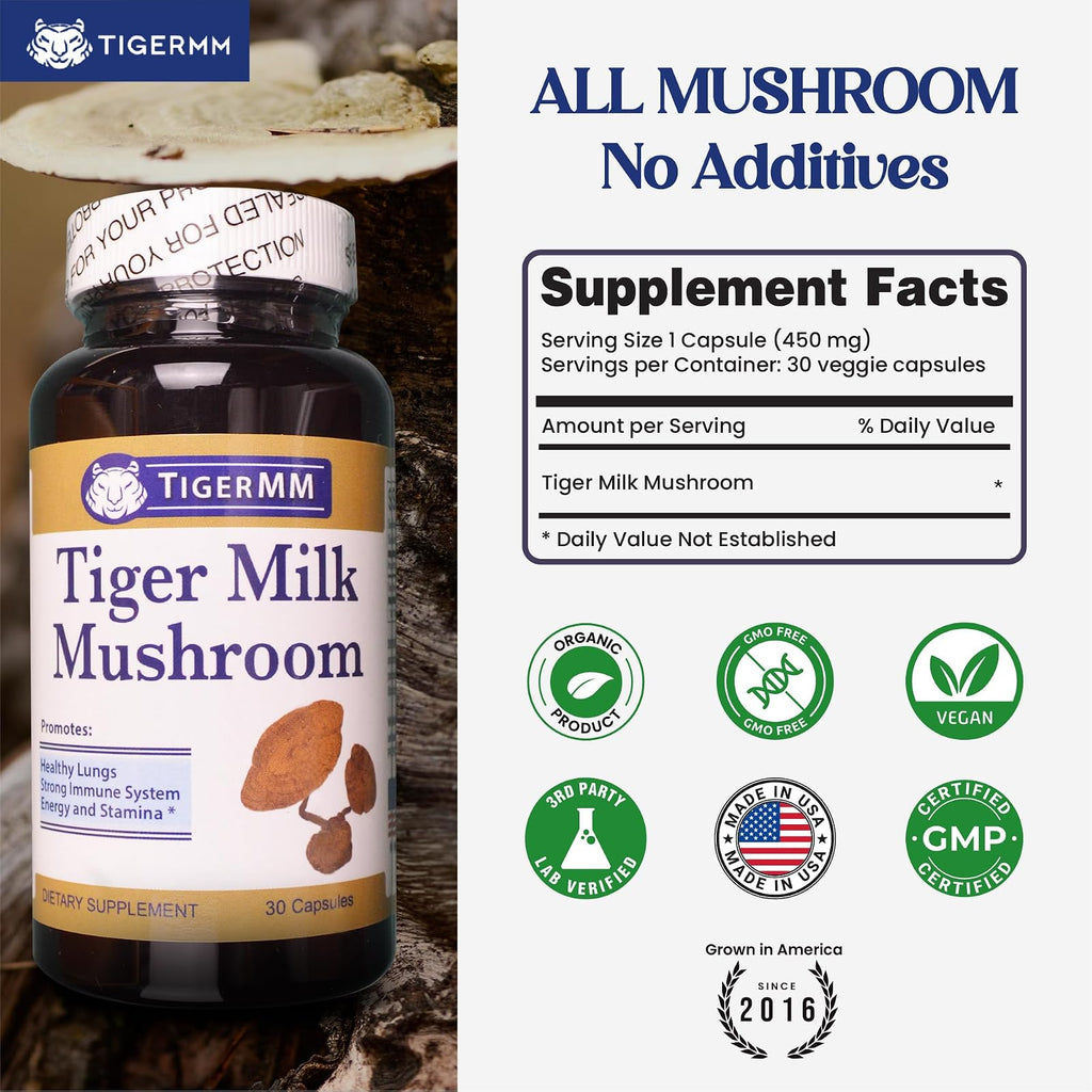 450 mg Tiger Milk Mushroom capsules