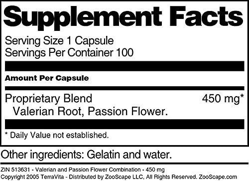 450 mg Valerian for relaxation