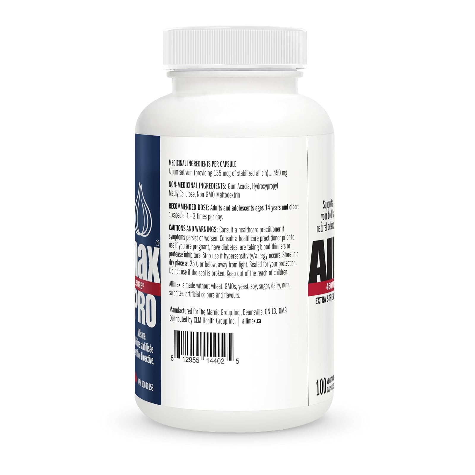 450 mg vegetarian garlic capsules