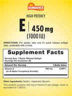 450 mg vitamin E for antioxidant support