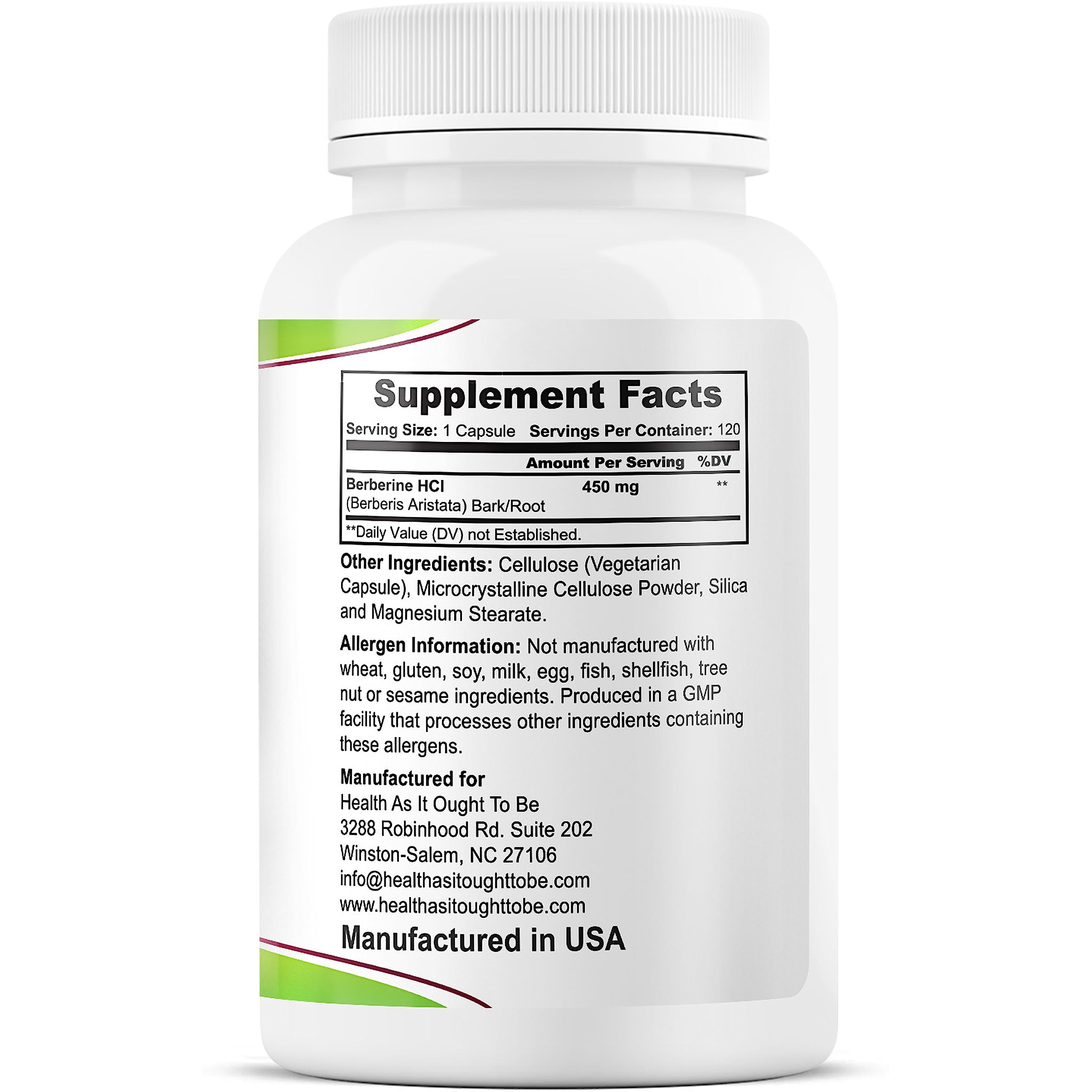 450mg berberine for optimal health