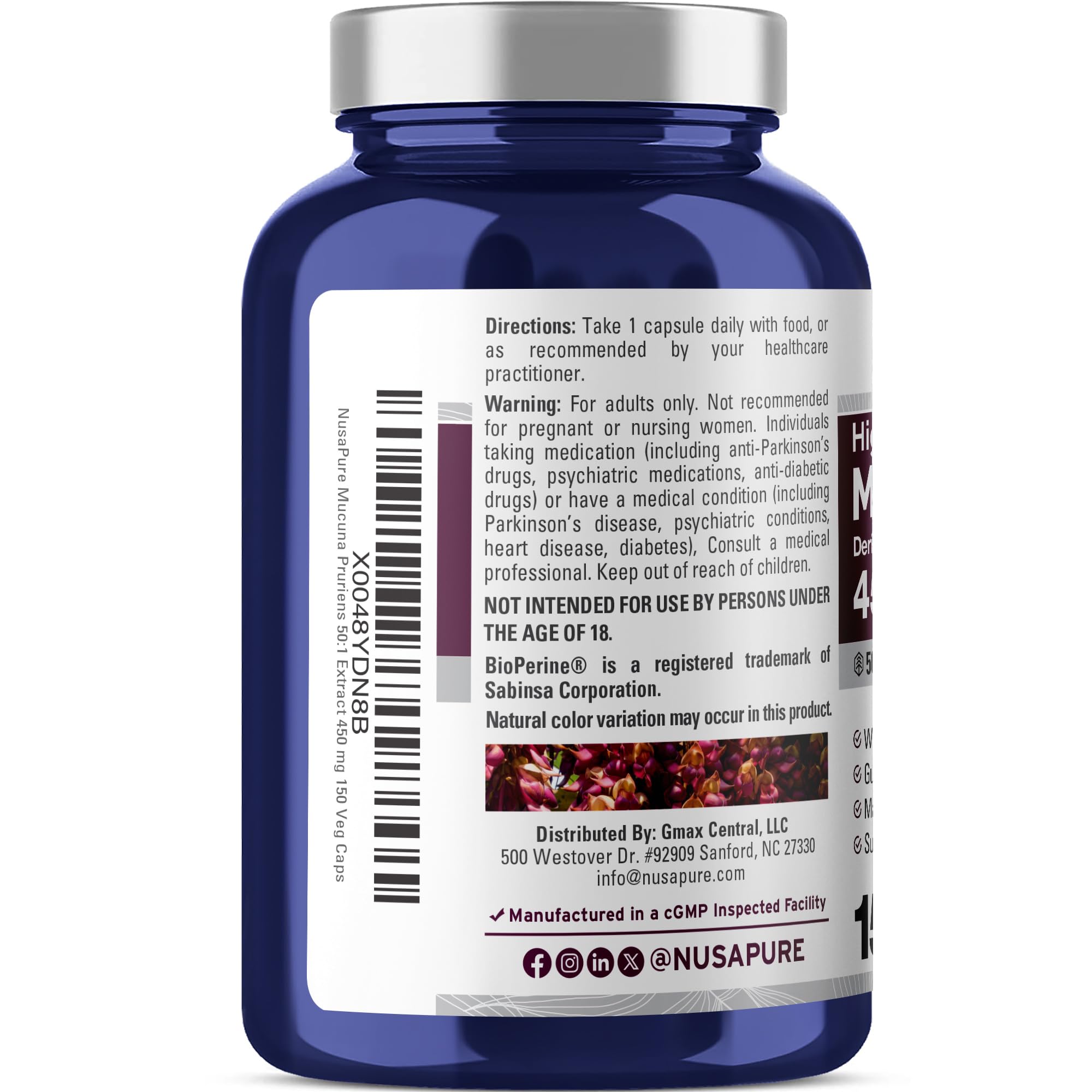 450mg Mucuna Pruriens extract dosage