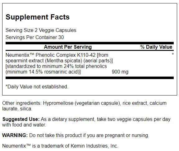 450mg spearmint capsules for wellness