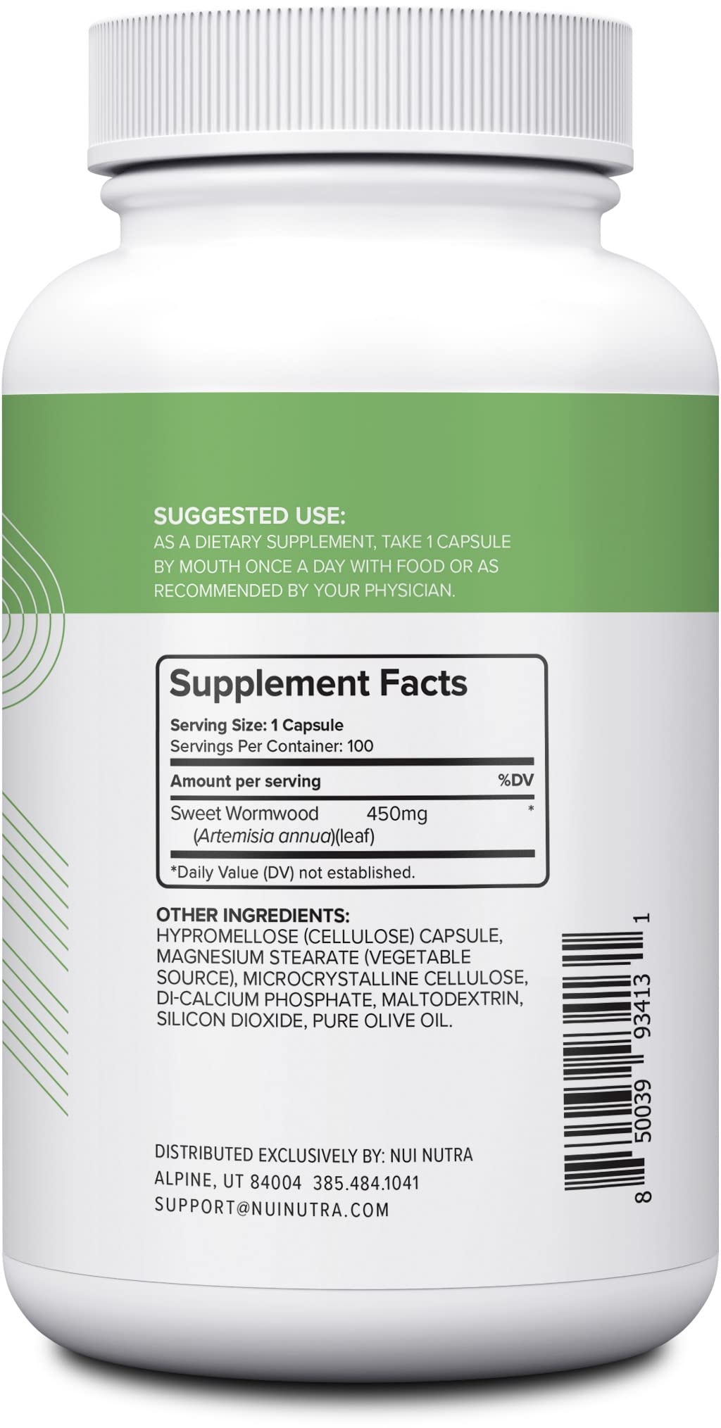 450mg wormwood capsules for wellness