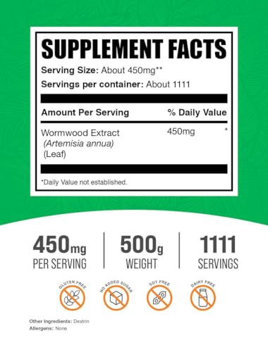 450mg wormwood extract per serving
