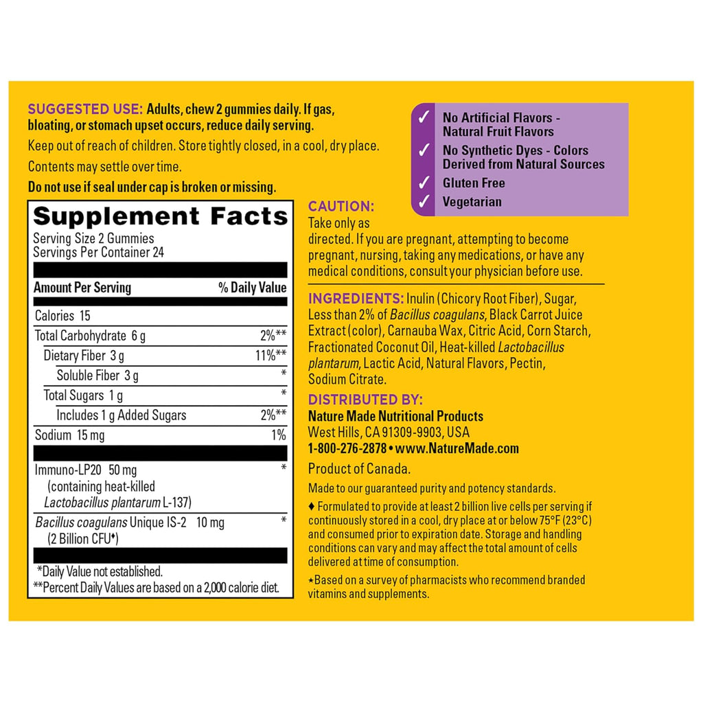 48 count prebiotic fiber gummies