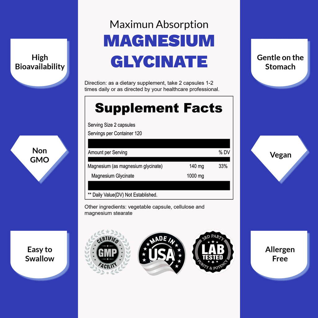 480 count magnesium capsules for daily use