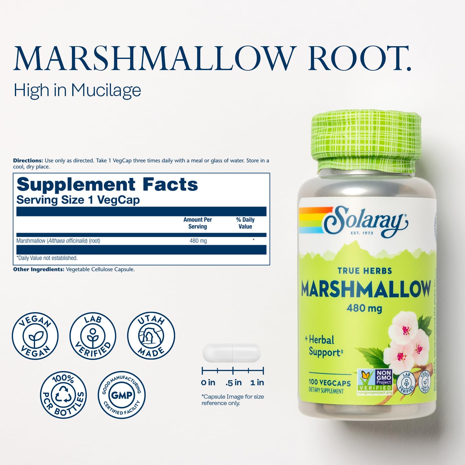480 mg Marshmallow Root VegCaps