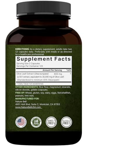 480 mg olive leaf extract dosage