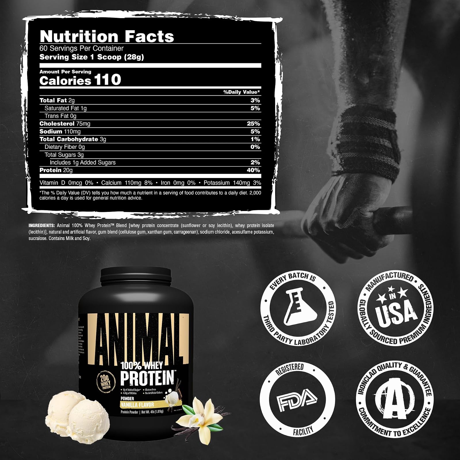 4LB whey protein bulk size