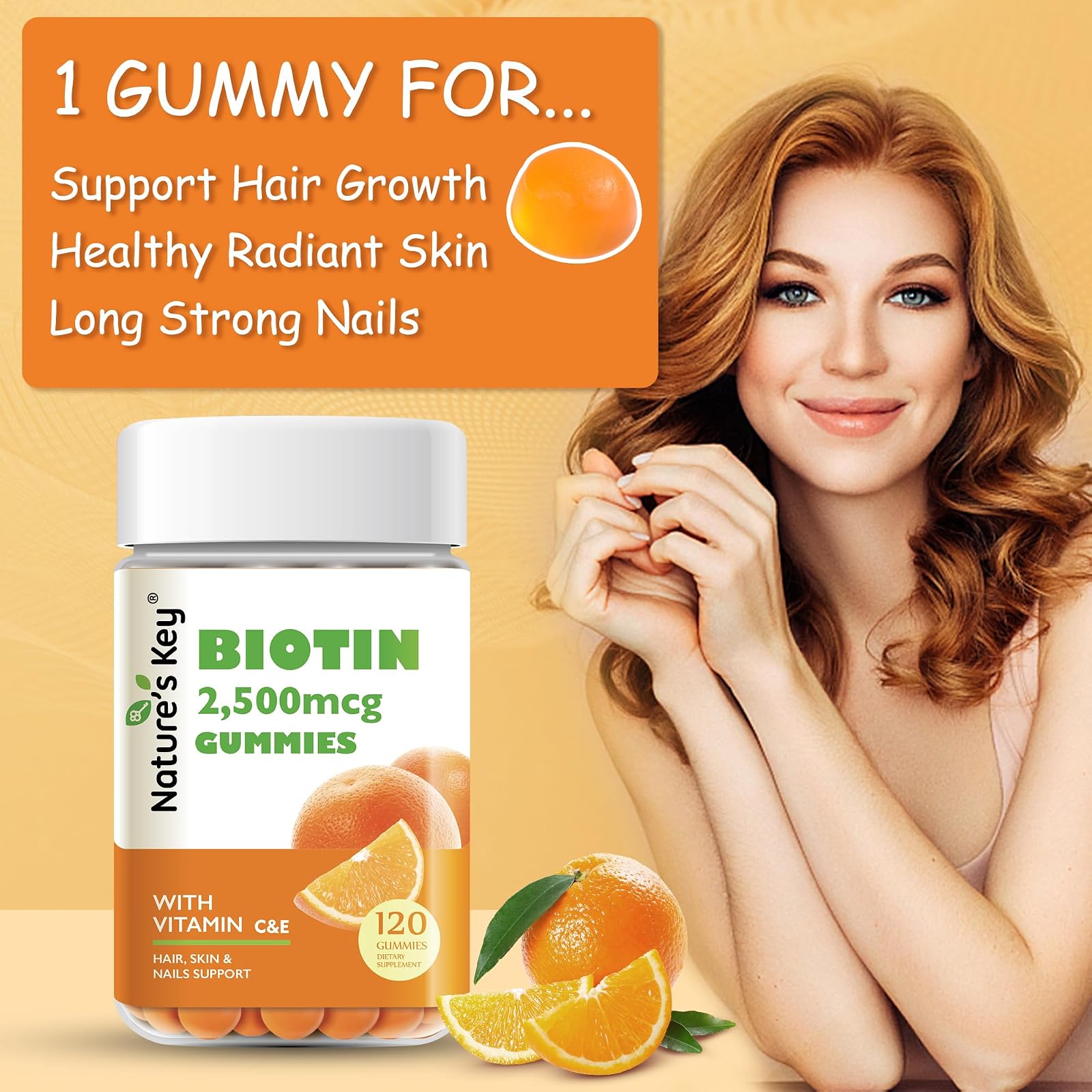 5,000 mcg biotin for stronger nails
