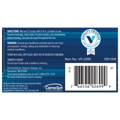 5.1 oz BodyTech Beta Alanine for energy