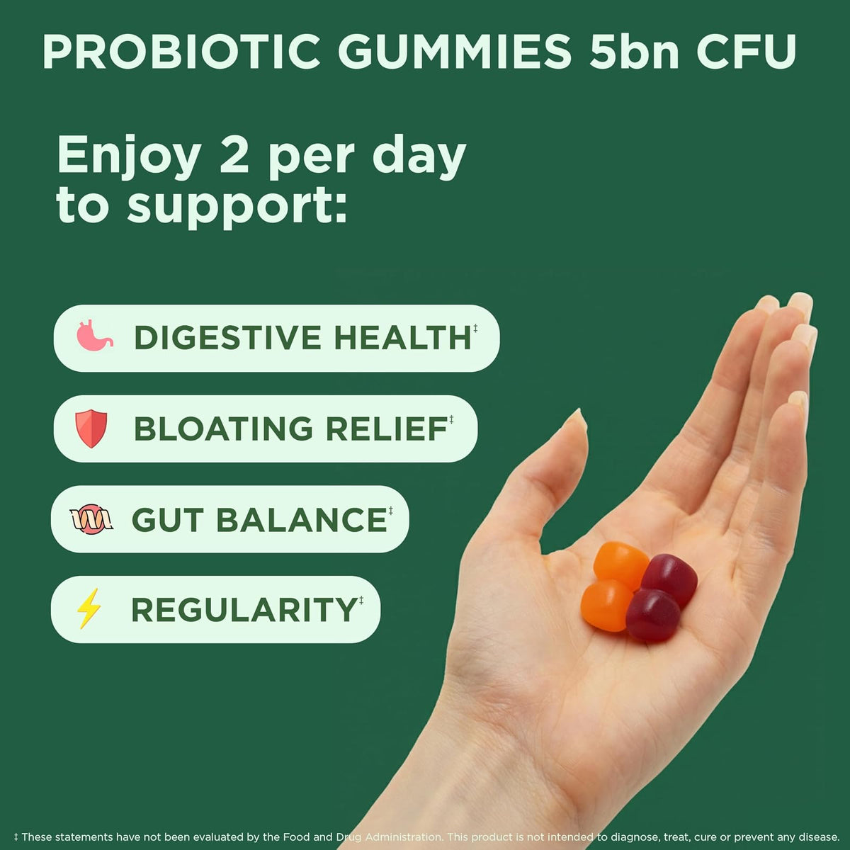 5 billion CFU probiotic gummies for women