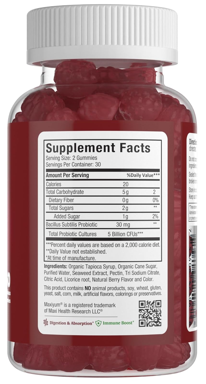 5 billion CFU probiotic gummies