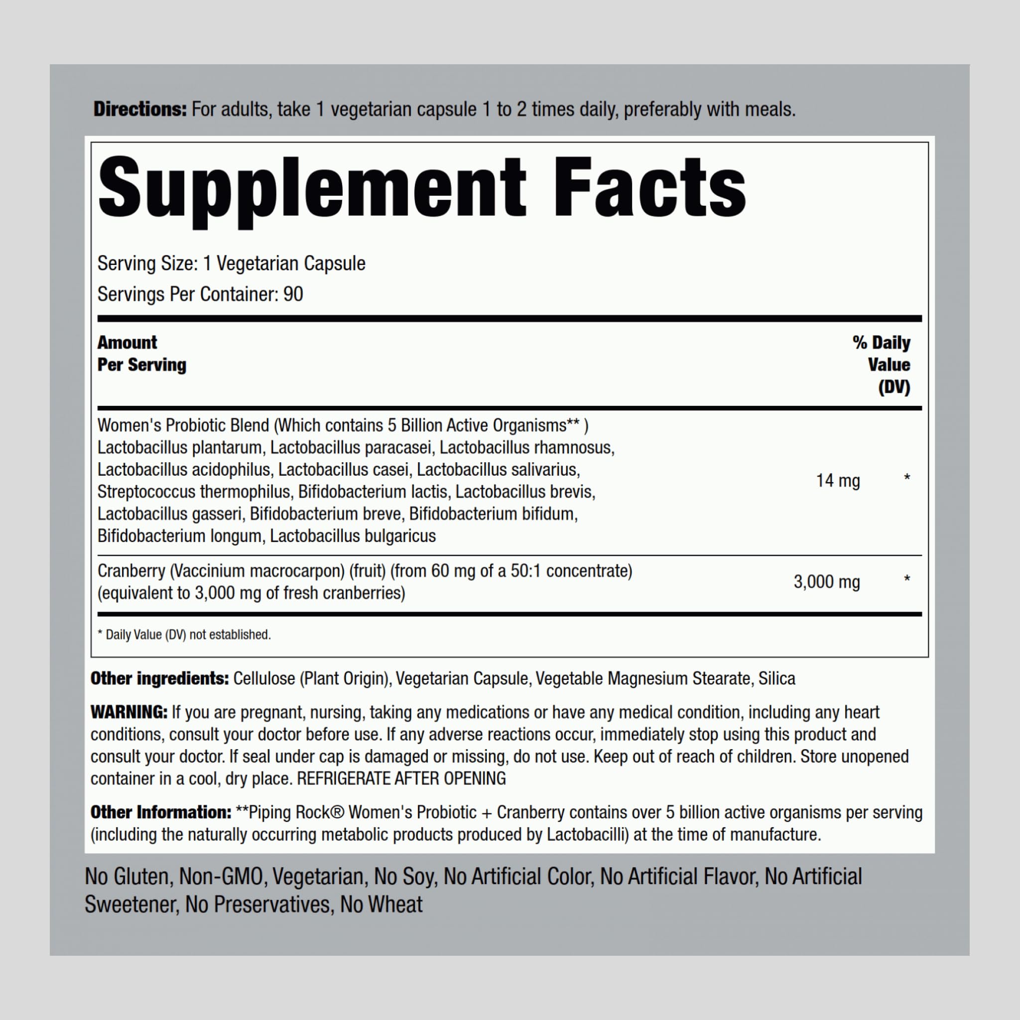 5 billion CFU probiotic supplement