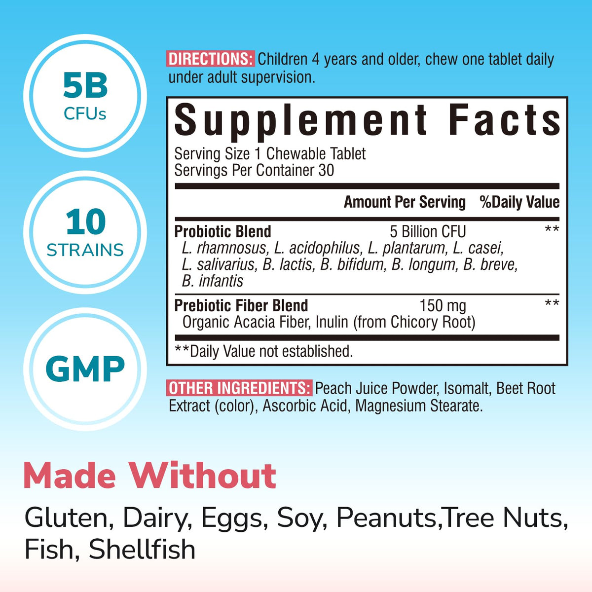 5 billion CFU probiotics for kids