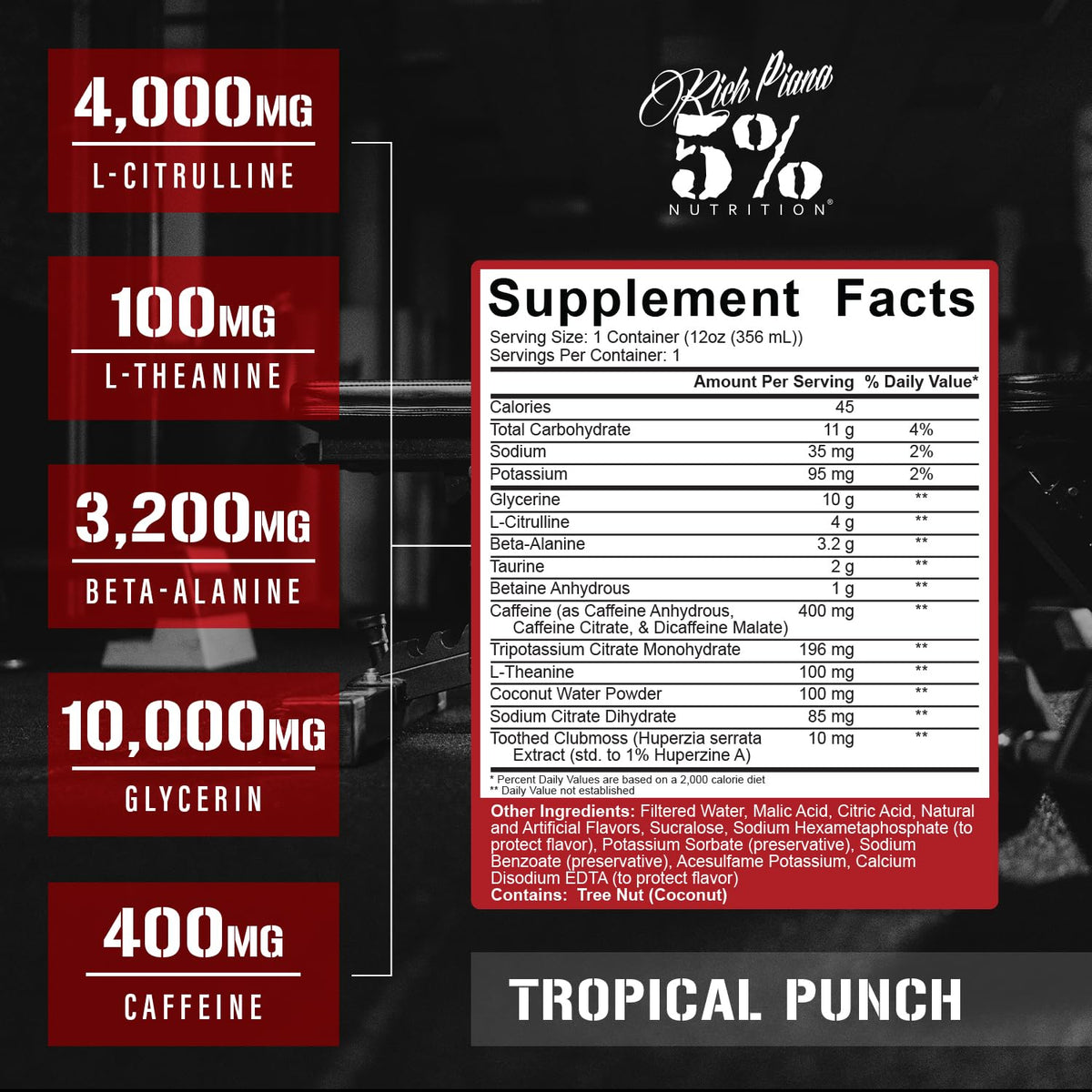 5% caffeine sports drink for workouts