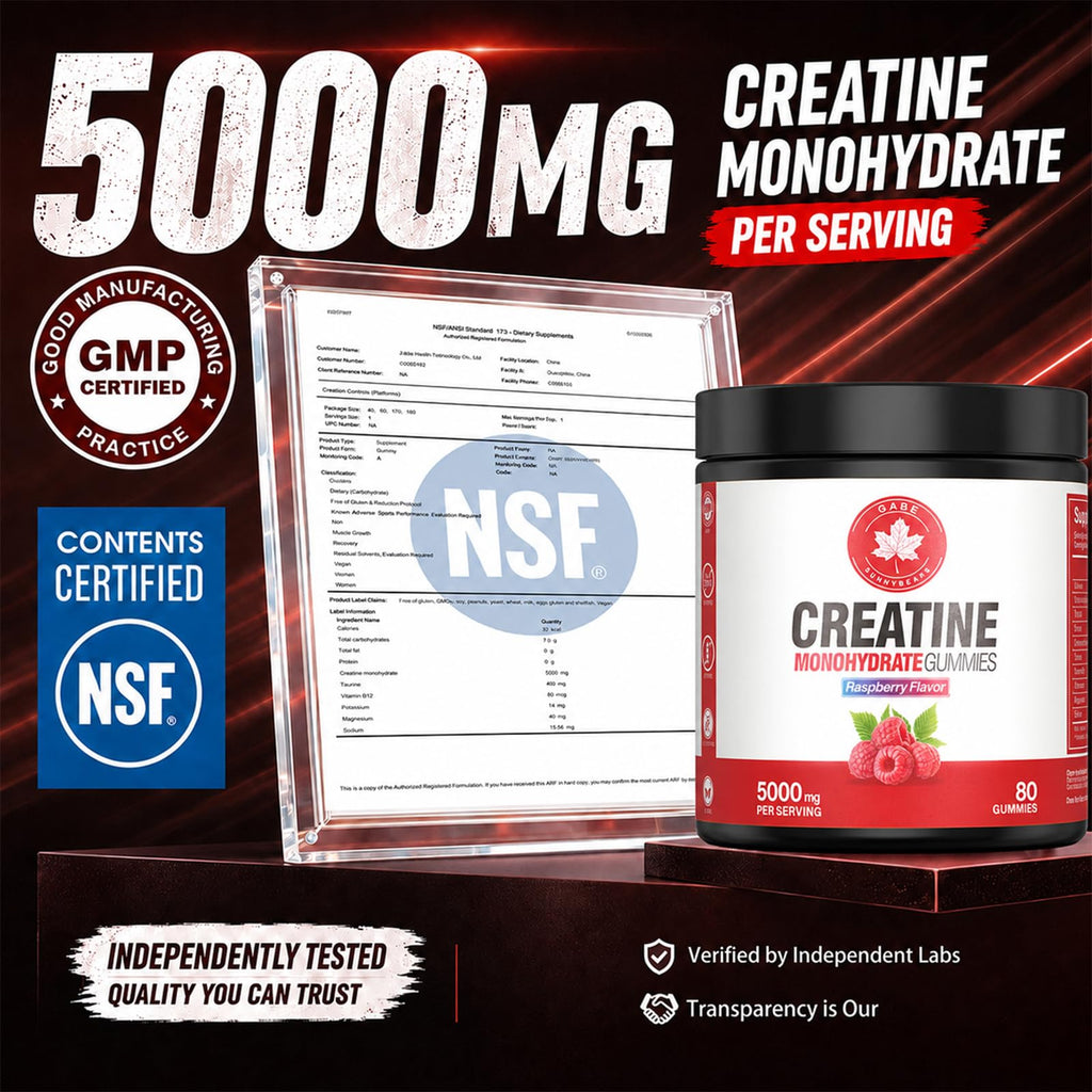 5 g creatine monohydrate in each gummy