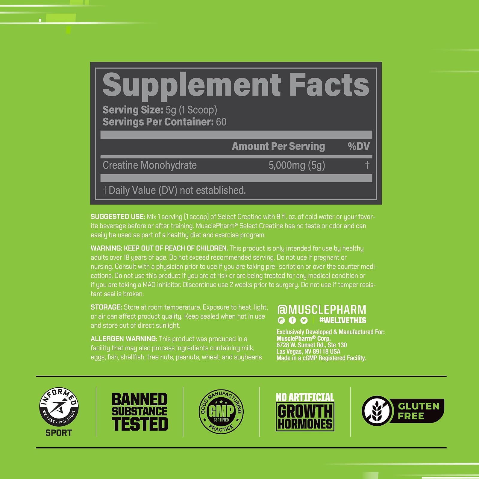 5 g creatine serving for athletes