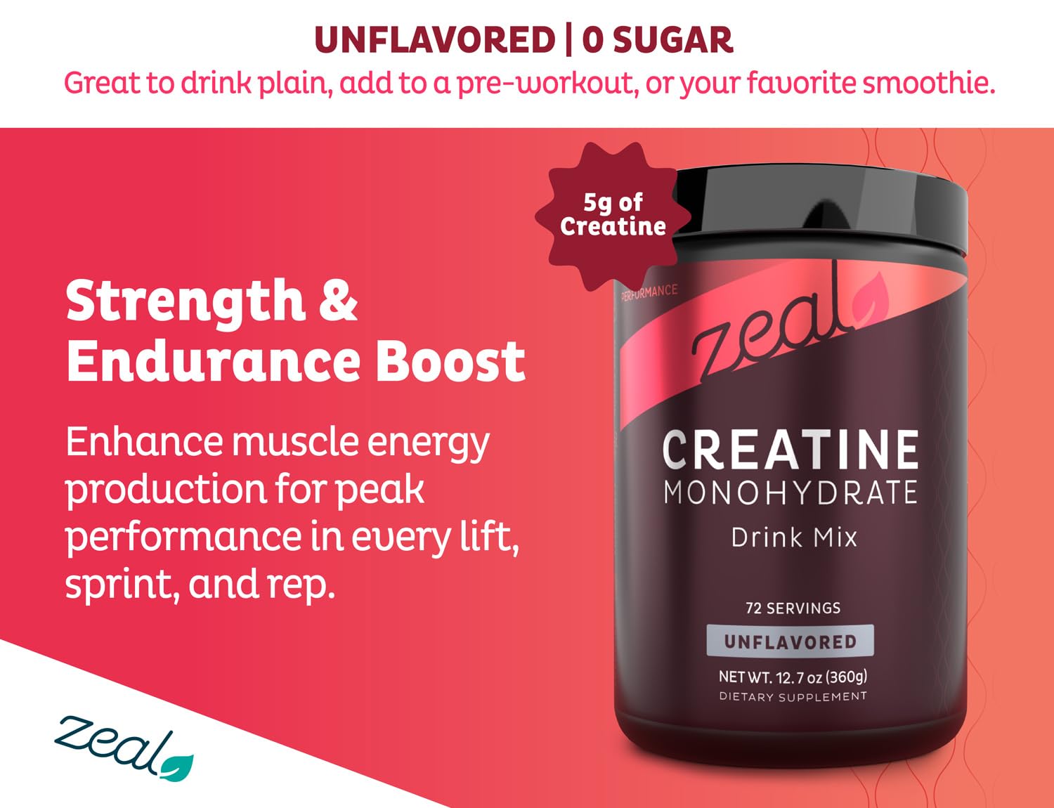 5 g creatine serving for energy boost