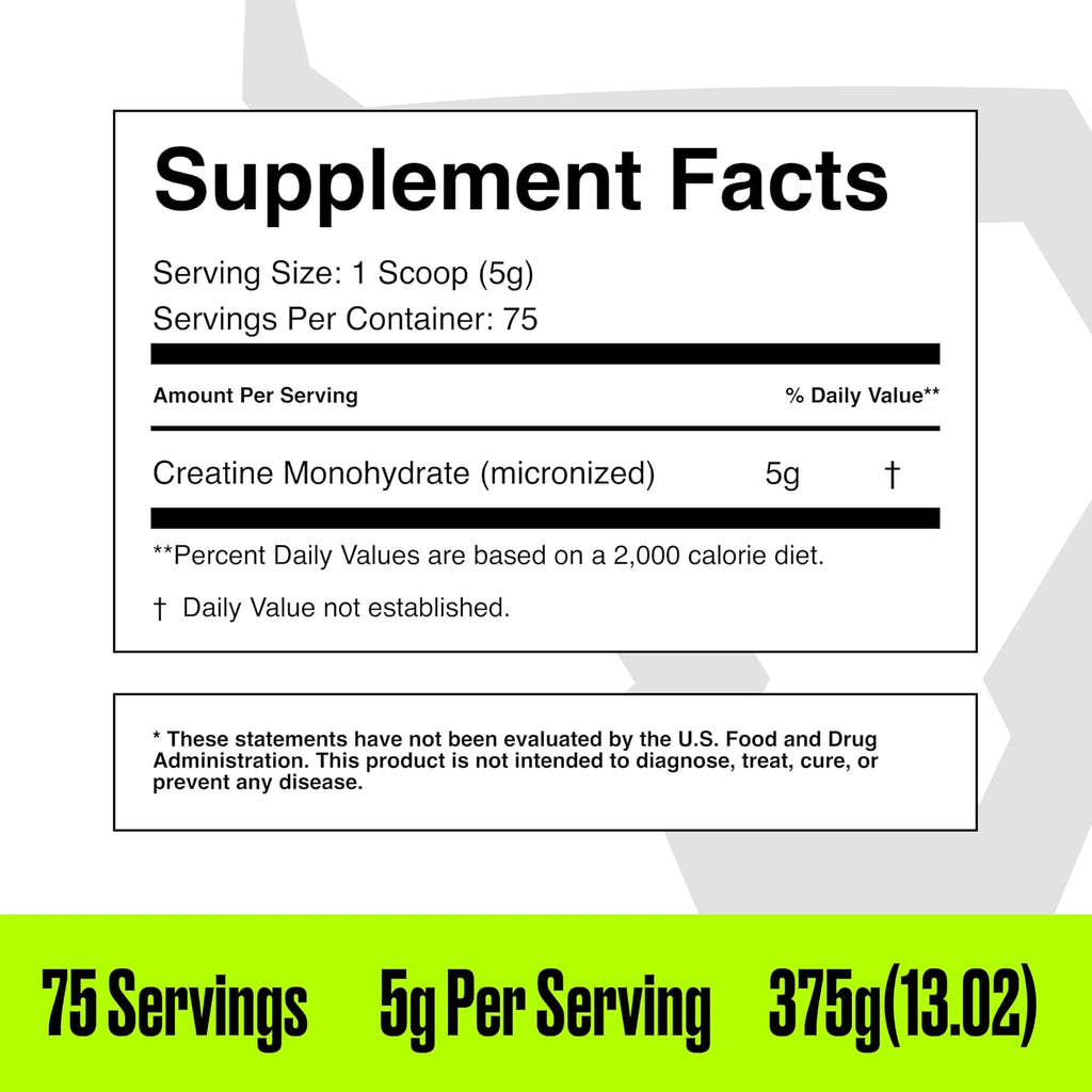 5 g pure creatine for energy