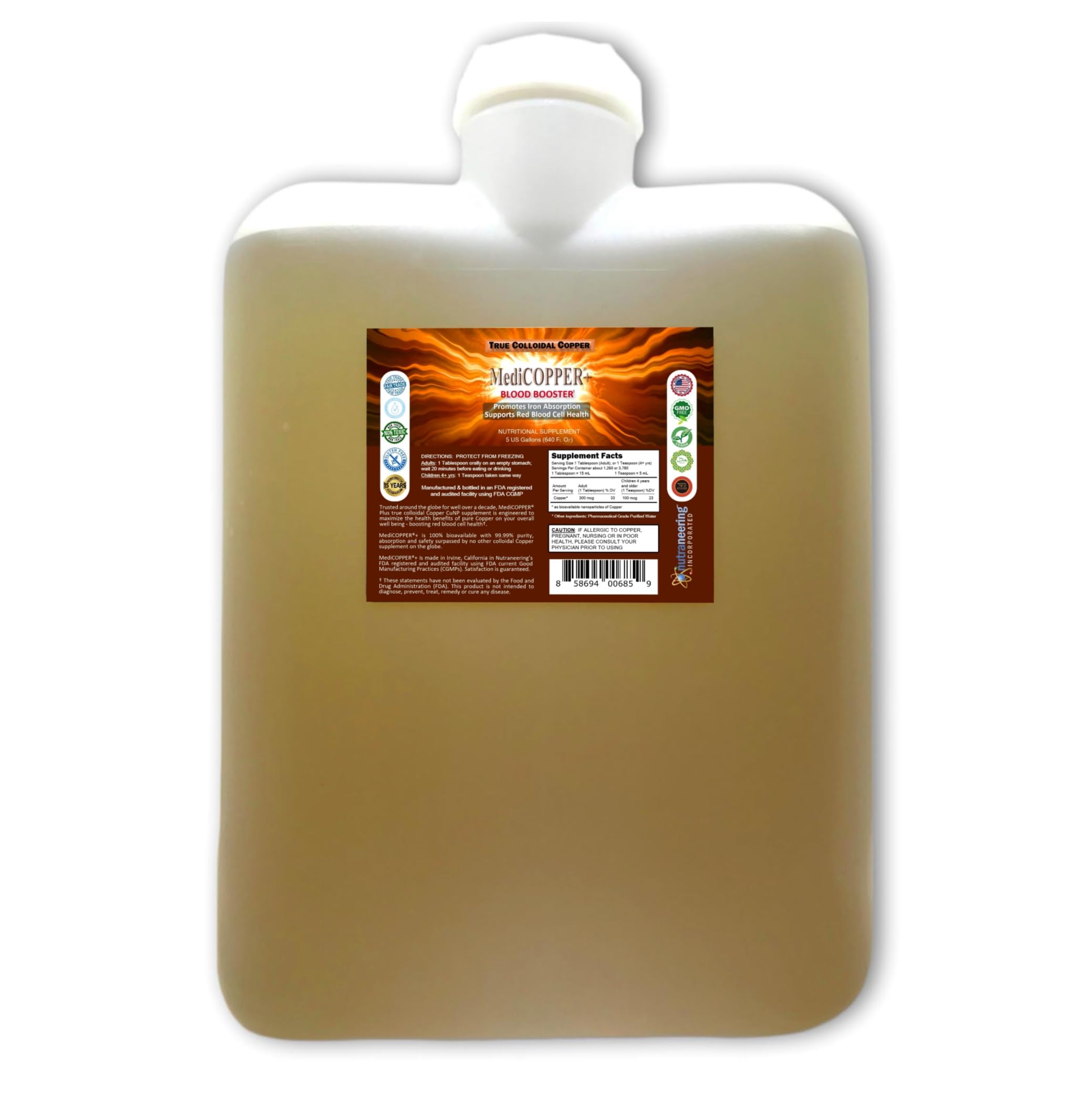 5 gallons of copper health booster