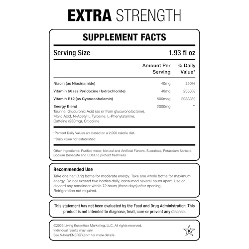 5-hour ENERGY endurance shot options