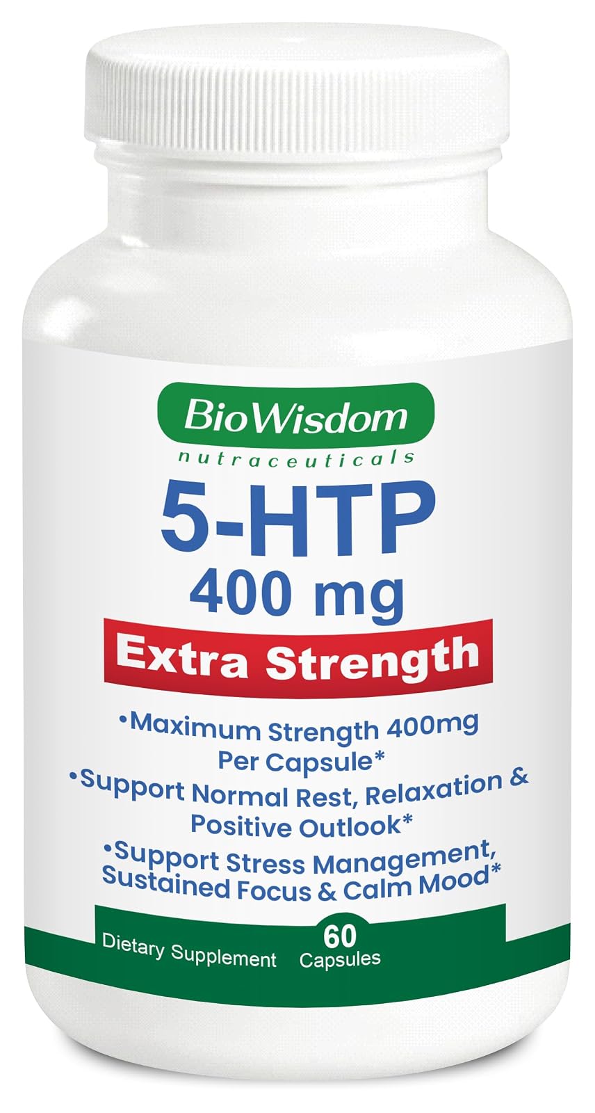 5-HTP 400 mg mood support capsules